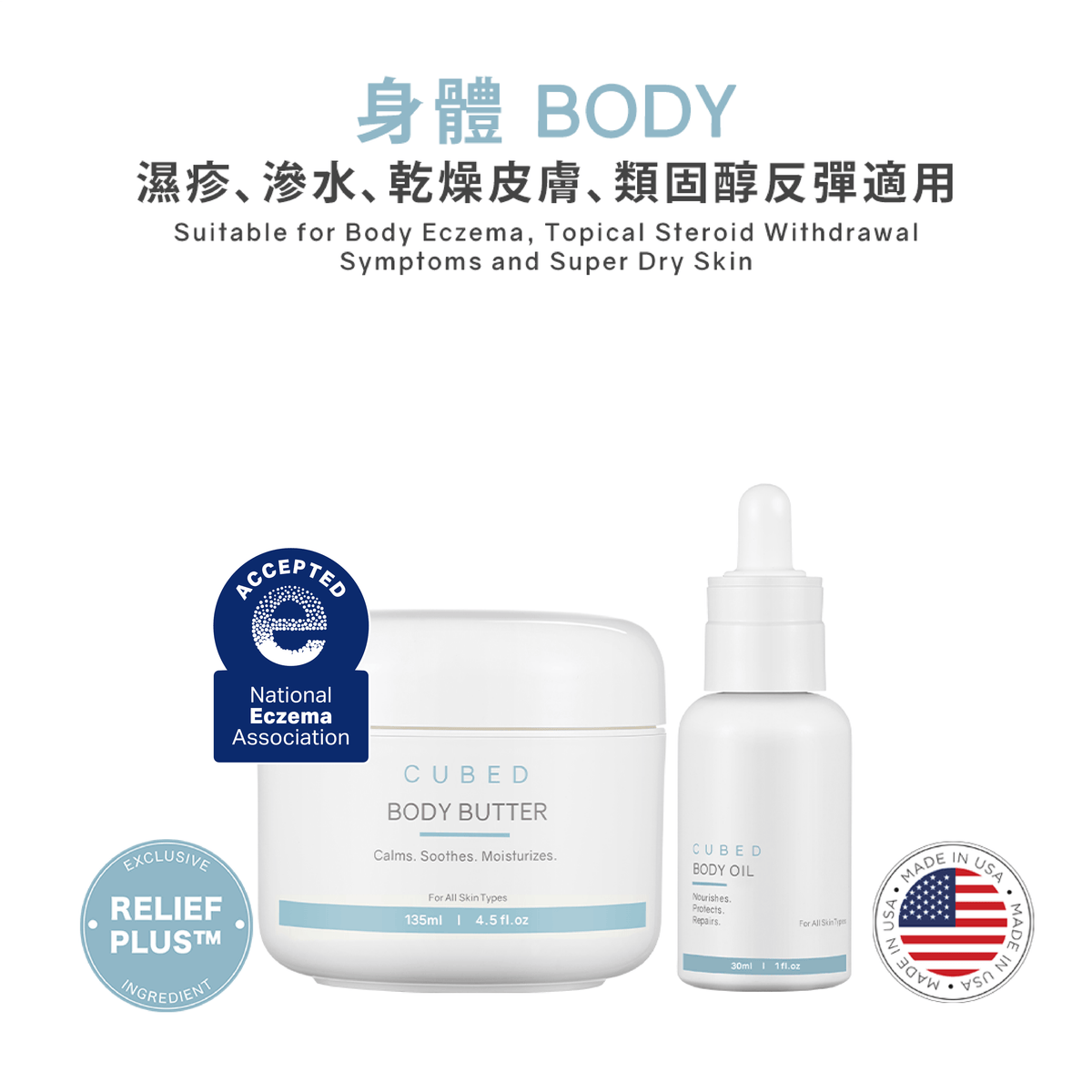 Cubed Ultra Moisturizing Set - Relieves eczema inflammation, swelling, redness and weeping ...